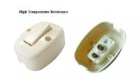 China White ABS Inline Cord Switch 6A 250V Push Button Wall Switch Socket for sale