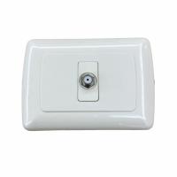 China Home TV Wall Socket 10A 127/250V Plastic Electrical Wall Socket White Ivory for sale