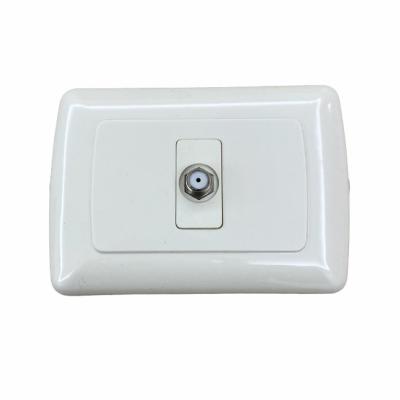 China Home TV Wall Socket 10A 127/250V Plastic Electrical Wall Socket White Ivory for sale