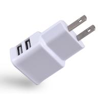 China White Mobile Phone Dual USB Wall Charger Electric Plug Socket for sale