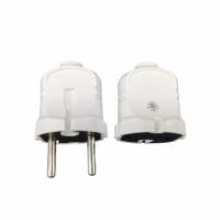 China 6A 250V White European Plug Socket 2S Electric Receptacle for Self-Wiring Male Plug for sale
