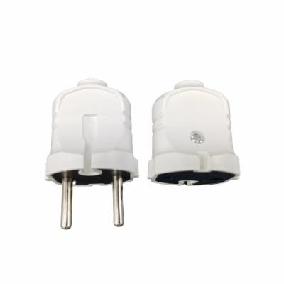 China 6A 250V White European Plug Socket 2S Electric Receptacle for Self-Wiring Male Plug for sale