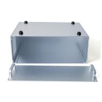 China Custom Aluminum Enclosure Sheet Metal Fabricated Ventilated Anti - Slip Feet Electronics Housing for sale