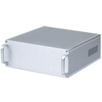 China Custom Aluminum Enclosure Sheet Metal Fabricated Ventilated Anti - Slip Feet Electronics Housing for sale