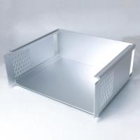 China Custom Aluminum Enclosure Sheet Metal Fabricated Ventilated Anti - Slip Feet Electronics Housing for sale