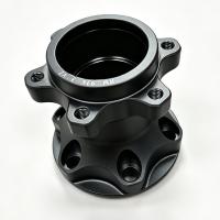 China Custom CNC Machined Aluminum Wheel Hub Adapter Flange | Black Anodized 6‑Hole Billet Aluminum Spacer For Auto Motorcycle for sale