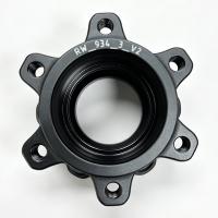 China Custom CNC Machined Aluminum Wheel Hub Adapter Flange | Black Anodized 6‑Hole Billet Aluminum Spacer For Auto Motorcycle for sale