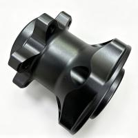 China Custom CNC Machined Aluminum Wheel Hub Adapter Flange | Black Anodized 6‑Hole Billet Aluminum Spacer For Auto Motorcycle for sale
