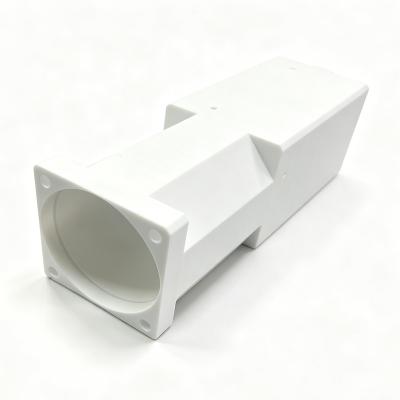 China Custom CNC Machined PTFE Plastic Housing | White Teflon Insulating Special‑Shaped Cavity Bracket Component for sale