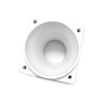 China Custom CNC Machined PTFE Plastic Housing | White Teflon Insulating Special‑Shaped Cavity Bracket Component for sale