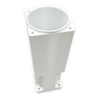 China Custom CNC Machined PTFE Plastic Housing | White Teflon Insulating Special‑Shaped Cavity Bracket Component for sale