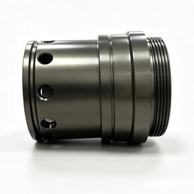 China Custom CNC Machined Aluminum Hydraulic Valve Sleeve Housing | Hard Anodized Billet Aluminum Cylinder Valve Spool Component for sale