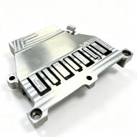 China Custom CNC Machined Aluminum Heatsink Housing | Billet Aluminum Electronic Controller Heat Sink Enclosure Un‑anodized Finish for sale