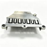 China Custom CNC Machined Aluminum Heatsink Housing | Billet Aluminum Electronic Controller Heat Sink Enclosure Un‑anodized Finish for sale