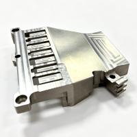 China Custom CNC Machined Aluminum Heatsink Housing | Billet Aluminum Electronic Controller Heat Sink Enclosure Un‑anodized Finish for sale