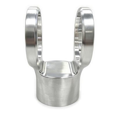 China Custom CNC Machined Aluminum Yoke Clevis Joint | Billet Aluminum U‑Shaped Universal Connecting Fork Raw Aluminum Finish for sale