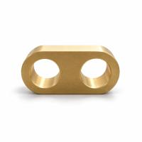 China Corrosion-Resistant | Precision Bore | Brushed Finish | CNC Milling Parts Brass Double Hole Connecting Block for Mechanical Assembly for sale