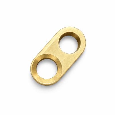 China Corrosion-Resistant | Precision Bore | Brushed Finish | CNC Milling Parts Brass Double Hole Connecting Block for Mechanical Assembly for sale