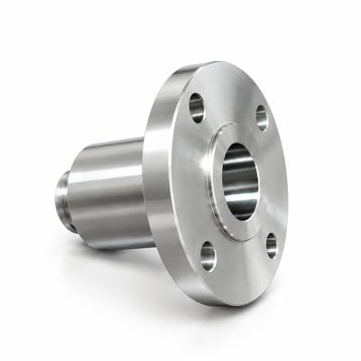 China High Pressure Resistant | Thread & Flange Integrated | Mirror Polished | CNC Turning Parts Stainless Steel Flange Connector for Pipeline Systems for sale
