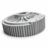China Sandblasted 5-Axis CNC Milling Aluminum Alloy Heat Dissipation Pulley Custom Precision Machining Structural Components for sale