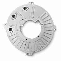 China Custom 5 Axis CNC Machined Aluminum Flange Housing Brushed Surface Precision CNC Milling Mechanical Enclosure Parts for sale