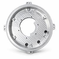 China Custom 5 Axis CNC Machined Aluminum Flange Housing Brushed Surface Precision CNC Milling Mechanical Enclosure Parts for sale