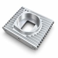 China Custom 5 Axis CNC Machined Aluminum Heat Sink Base Brushed Surface Precision CNC Milling Equipment Heat Dissipation Mounting Base Parts for sale