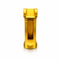 China Gold Anodized 5-Axis CNC Milling Aluminum Alloy Bracket Custom Precision Machining Mechanical Structural Components for sale