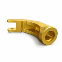 China Gold Anodized 5-Axis CNC Milling Aluminum Alloy Bracket Custom Precision Machining Mechanical Structural Components for sale