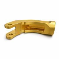 China Gold Anodized 5-Axis CNC Milling Aluminum Alloy Bracket Custom Precision Machining Mechanical Structural Components for sale