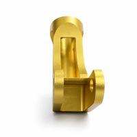 China Gold Anodized 5-Axis CNC Milling Aluminum Alloy Bracket Custom Precision Machining Mechanical Structural Components for sale