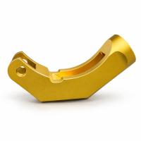 China Gold Anodized 5-Axis CNC Milling Aluminum Alloy Bracket Custom Precision Machining Mechanical Structural Components for sale