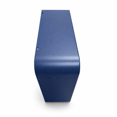 China Custom 5 Axis CNC Machined Aluminum Enclosure Panel Blue Anodized Surface Precision CNC Milling Heat Dissipation Equipment Housing Cover Parts for sale