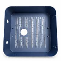China Custom 5 Axis CNC Machined Aluminum Enclosure Panel Blue Anodized Surface Precision CNC Milling Heat Dissipation Equipment Housing Cover Parts for sale