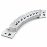 China Custom 5 Axis CNC Machined Curved Aluminum Bracket Brushed Surface Precision CNC Milling Multi-hole Mechanical Support Structural Parts for sale