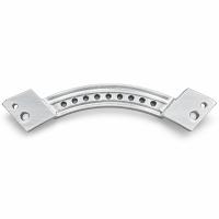 China Custom 5 Axis CNC Machined Curved Aluminum Bracket Brushed Surface Precision CNC Milling Multi-hole Mechanical Support Structural Parts for sale