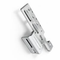 China Brushed 5-Axis CNC Milling Aluminum Alloy Custom Adjustment Bracket Precision Machining Slotted Mounting Support Component for sale