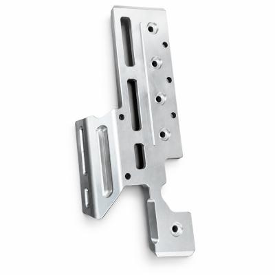 China Brushed 5-Axis CNC Milling Aluminum Alloy Custom Adjustment Bracket Precision Machining Slotted Mounting Support Component for sale