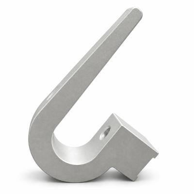 China Custom 5-Axis CNC Machined Aluminum Curved Hook Bracket for sale