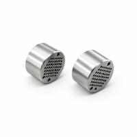 China Custom Precision CNC Machining Stainless Steel Round Perforated Block Multi Orifice Industrial Mechanical Filter Cylinder Parts for sale