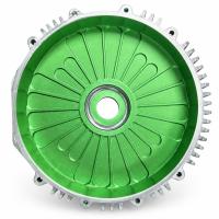 China Custom CNC Machined Aluminum Motor Housing With Radial Cooling Fins for sale