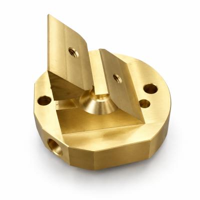 China Custom 5 Axis CNC Machined Brass Nozzle Base, Precision Fluid Spray Component | Chenrong Precision for sale