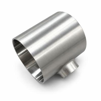 China Custom CNC Turn-Mill Stainless Steel Deep Cavity Chamber Sleeve with Side Outlet Port for sale