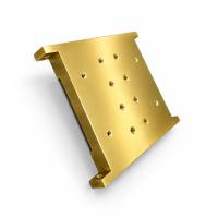 China Custom CNC Machined Brass Mounting Plate Multi Threaded Holes Brass Base Plate for sale