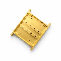 China Custom CNC Machined Brass Mounting Plate Multi Threaded Holes Brass Base Plate for sale
