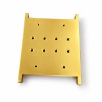 China Custom CNC Machined Brass Mounting Plate Multi Threaded Holes Brass Base Plate for sale
