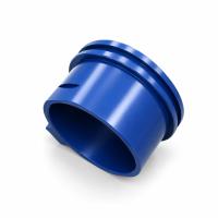 China Custom CNC Turn-Mill Aluminum Circular Housing End Cap with Side Threaded Port for sale