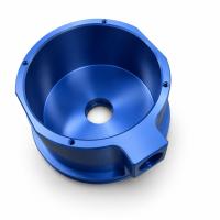 China Custom CNC Turn-Mill Aluminum Circular Housing End Cap with Side Threaded Port for sale
