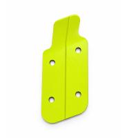 China Custom CNC Milling Aluminum Contoured Mounting Bracket with Neon Yellow Anodized Finish for sale