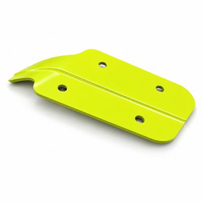 China Custom CNC Milling Aluminum Contoured Mounting Bracket with Neon Yellow Anodized Finish for sale